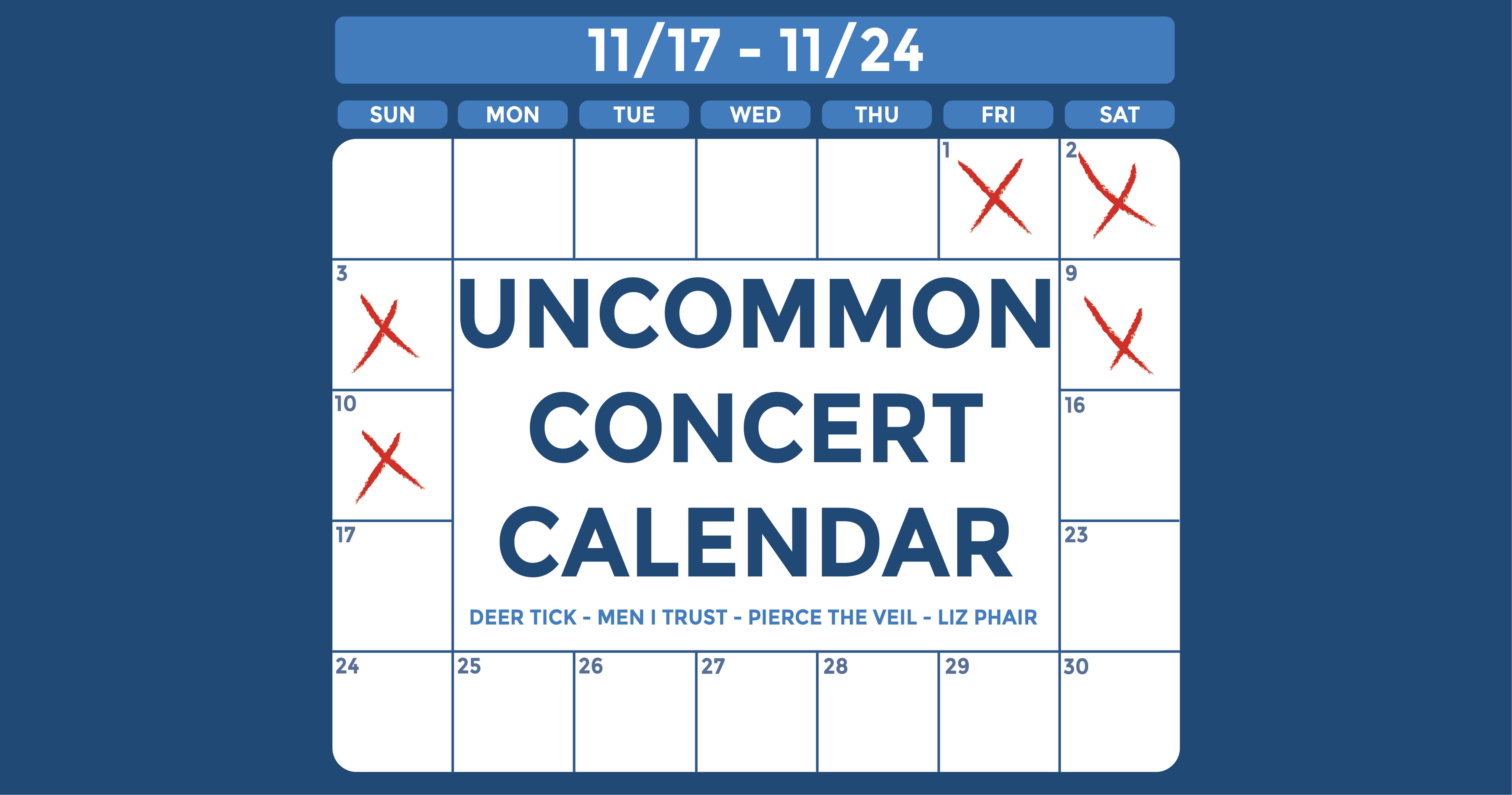 Uncommon Concert Calendar: November 17-24 - WERS 88.9FM